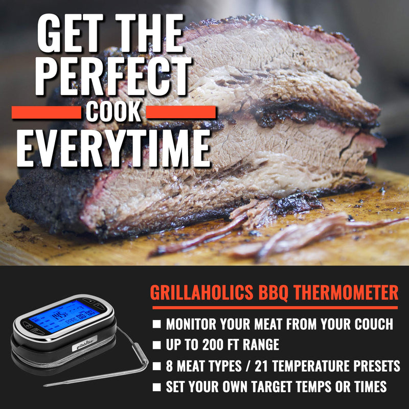 Grillaholics Wireless Digital Meat Thermometer | Grillaholics ...