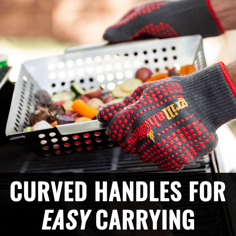 Grillaholics Vegetable Grilling Basket | Get PERFECT Grilled Veggies ...