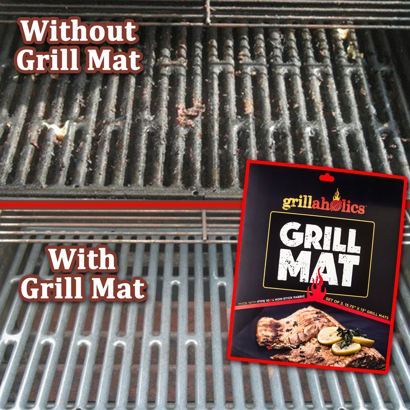 Grillaholics Premium Non Stick BBQ Grill Mat & Baking Mat (3-Pack ...
