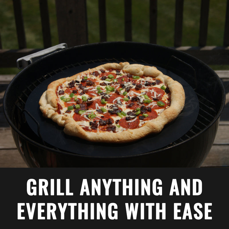 Round Grill Mat - Set of 2 - Heavy Duty Non-Stick Round Cooking Mats ...