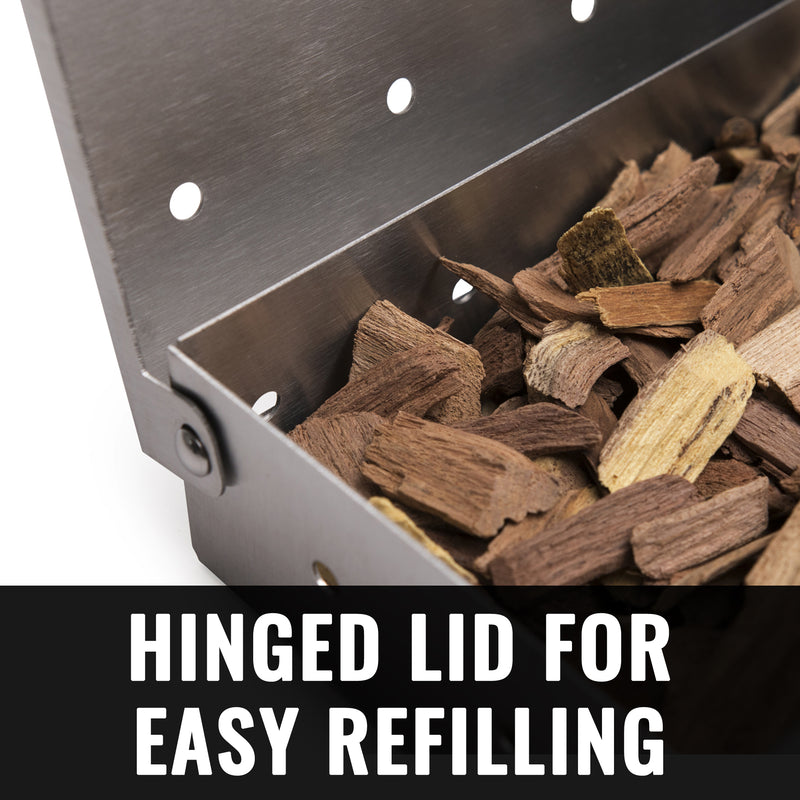Smoker Box - Stainless Steel Wood Chip Smoker Box - Grillaholics ...
